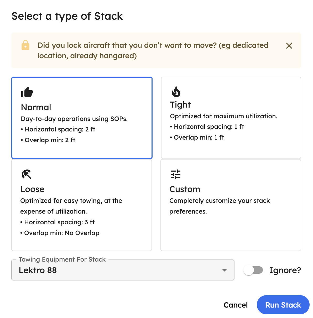 AirPlx - Aircraft Hangar Optimization Software | AutoStack 3D Layout Tool